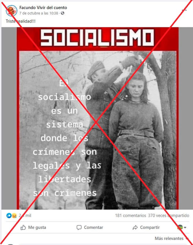 Manipulan la imagen del asesinato de la militante comunista Lepa Radic ...