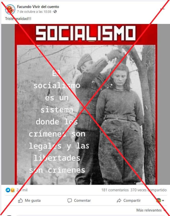 Manipulan la imagen del asesinato de la militante comunista Lepa Radic ...