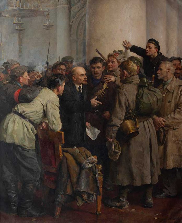 Lenin en la noche en que triunfó la Revolución Bolchevique (por Gerard ...